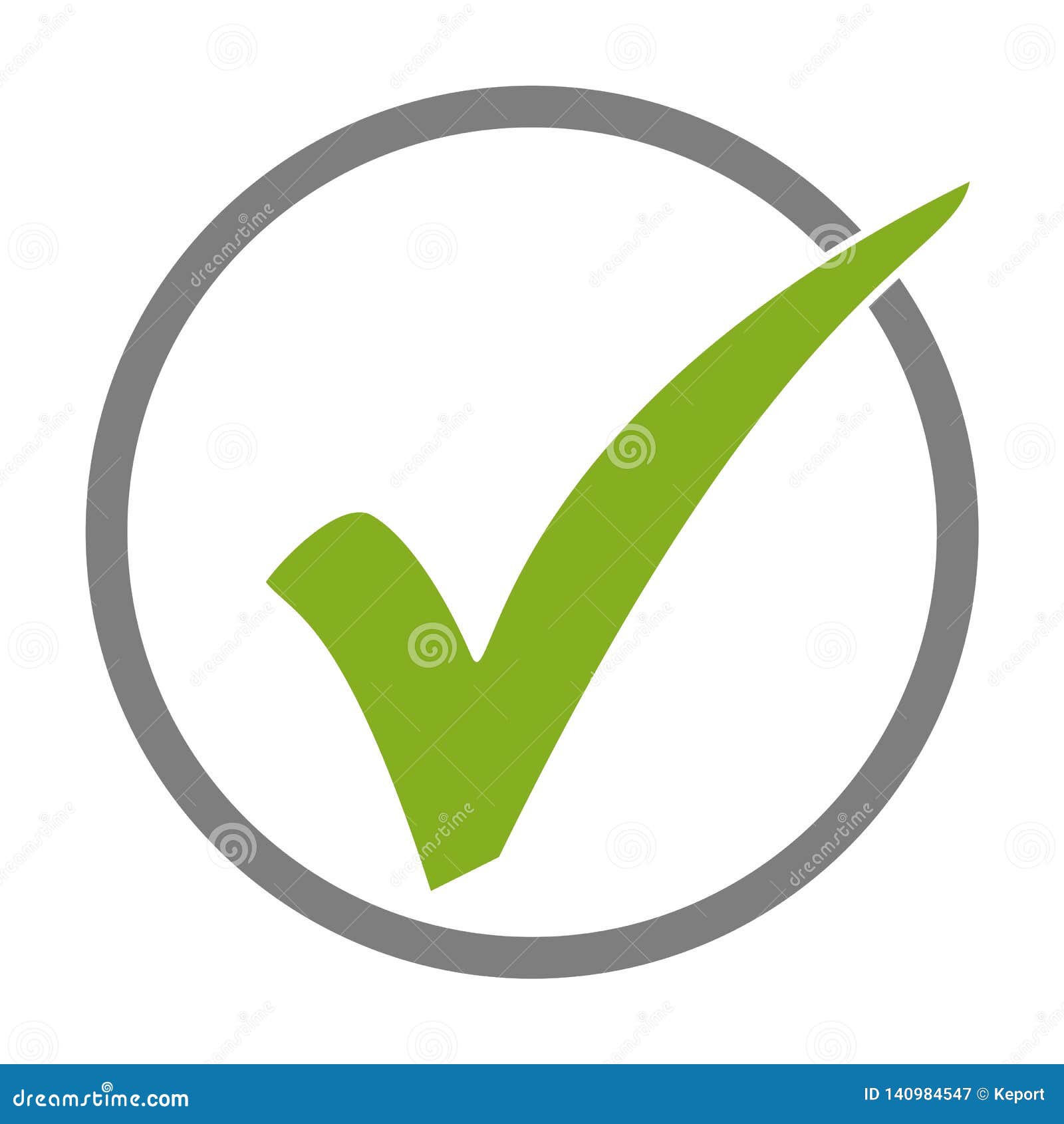 Green tick icon in circle stock illustration. Illustration of check ...
