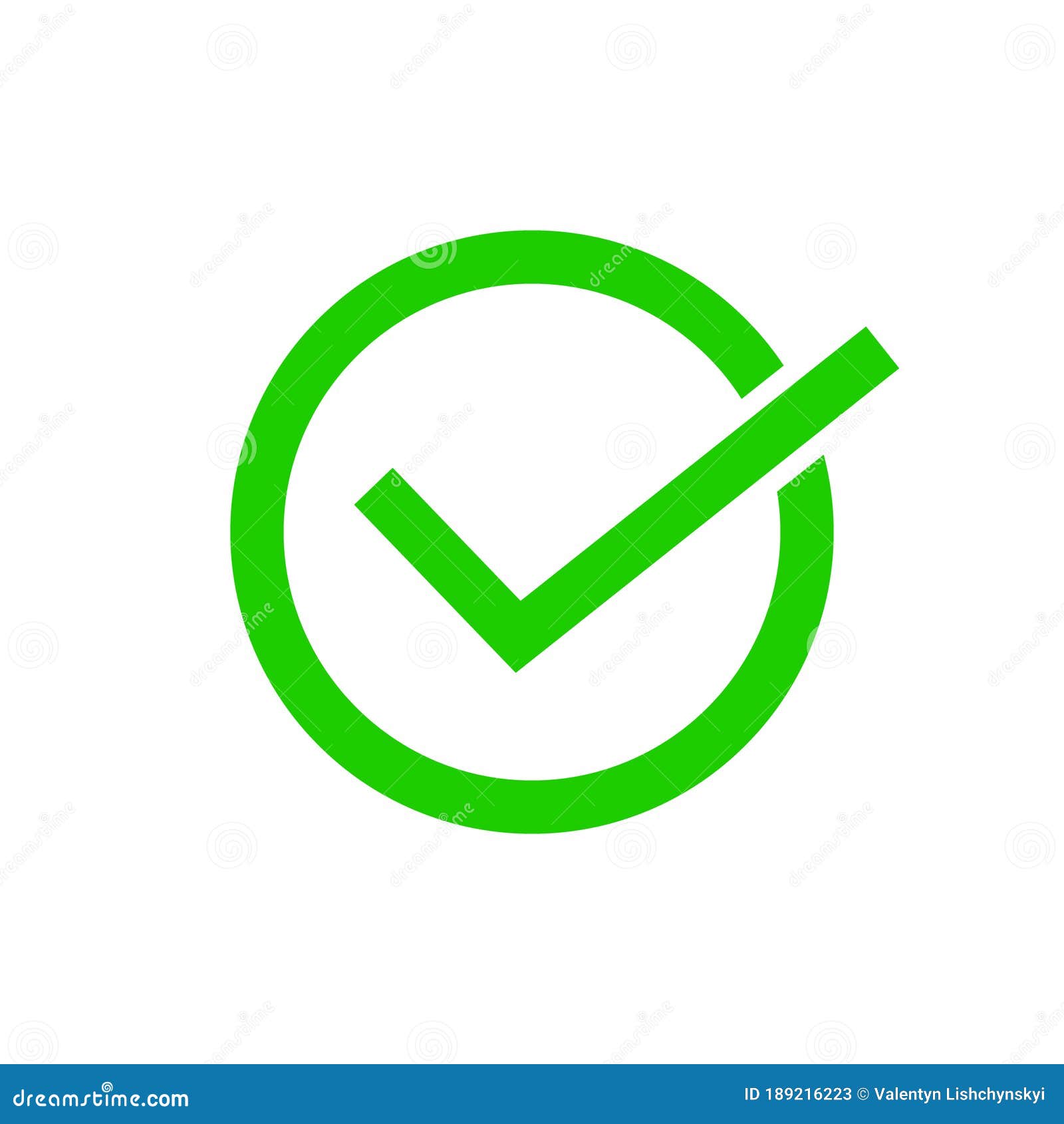 Green Tick Icon Vector Illustration Isolated on White Background Stock ...