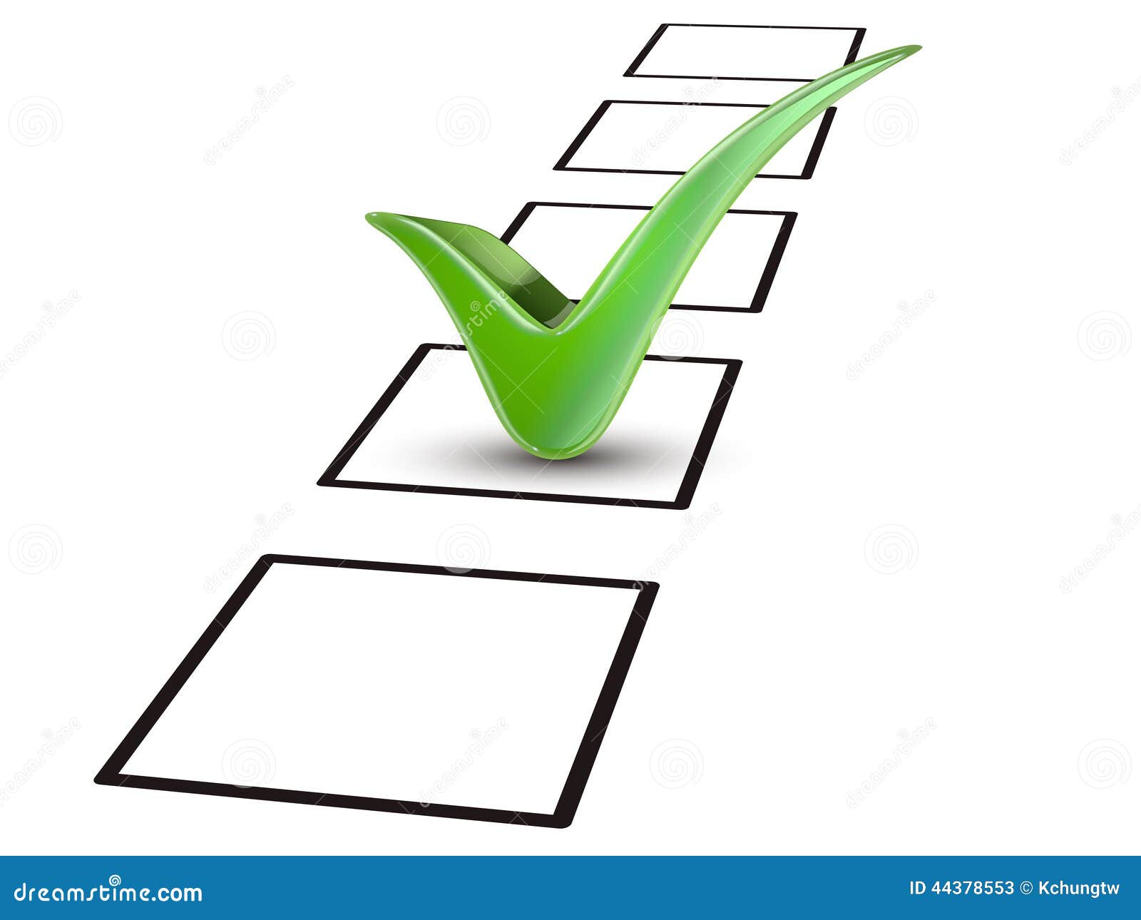 Green Tick Marking on the Check Box Stock Vector - Illustration of ...