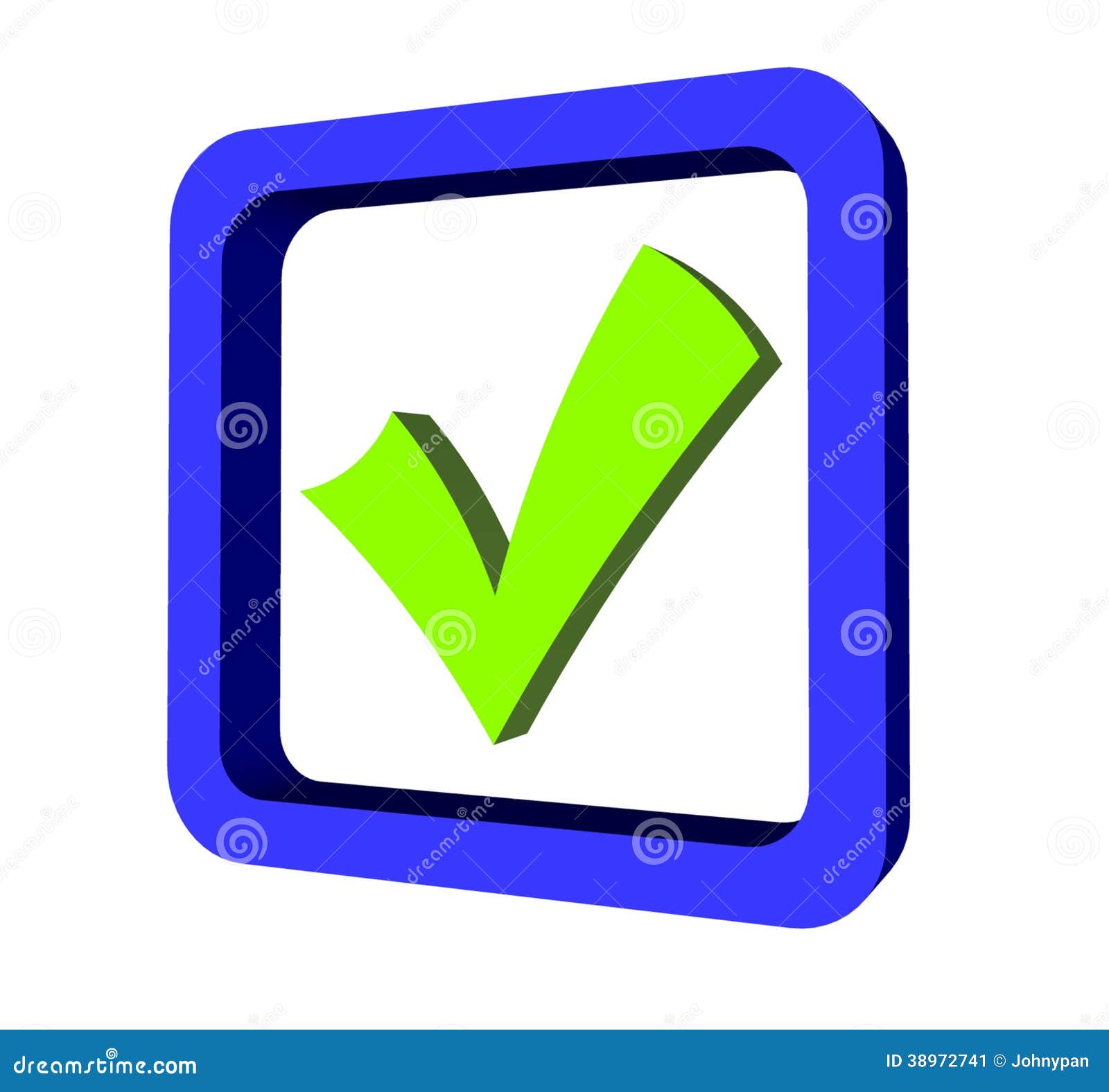 Green tick ok stock illustration. Illustration of draw - 38972741