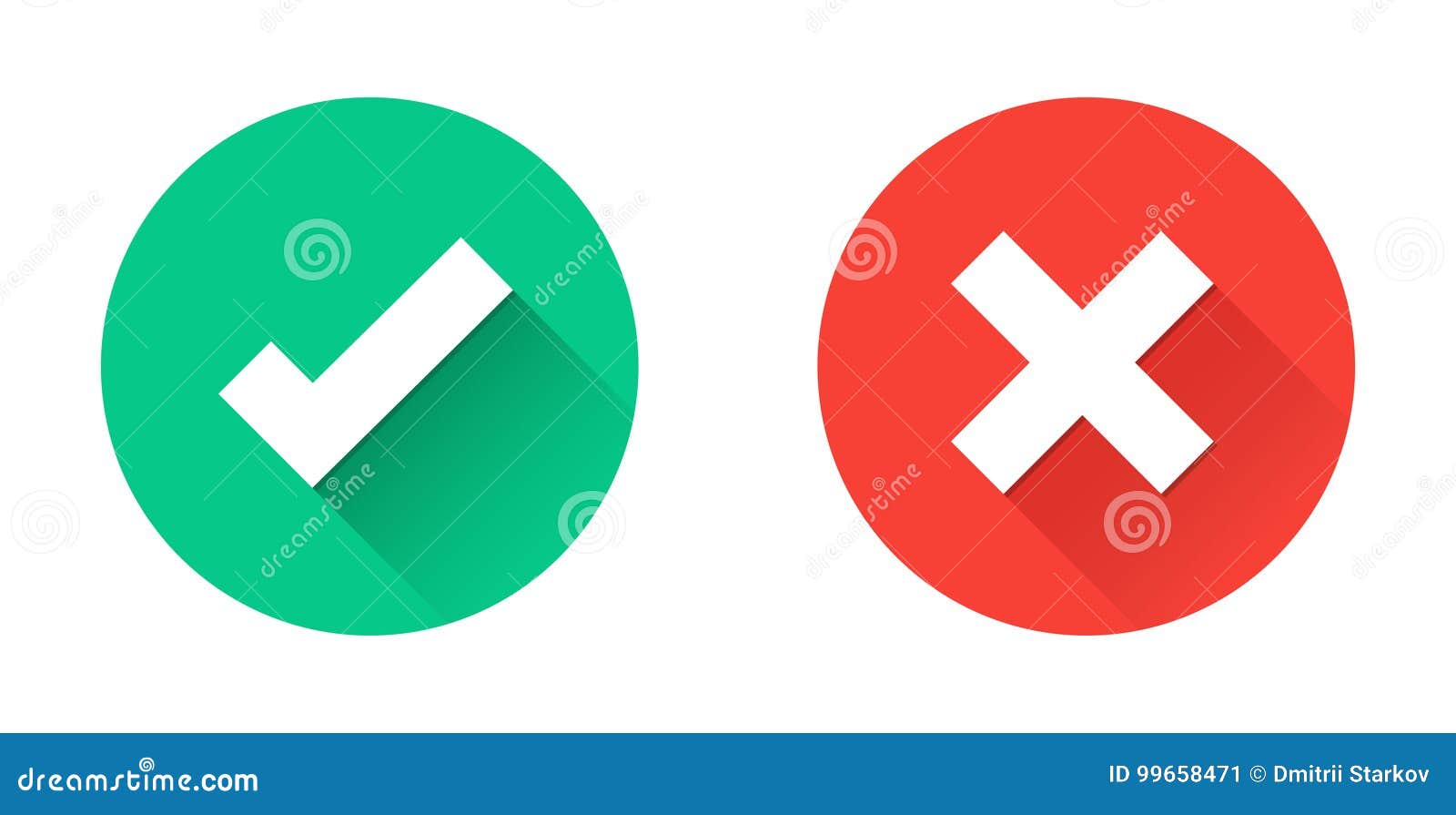 Green Tick and Red Cross Checkmarks in Circle Flat Icons. Stock Vector ... Green Tick and Red Cross Checkmarks in Circle Flat Icons. Stock Vector ...