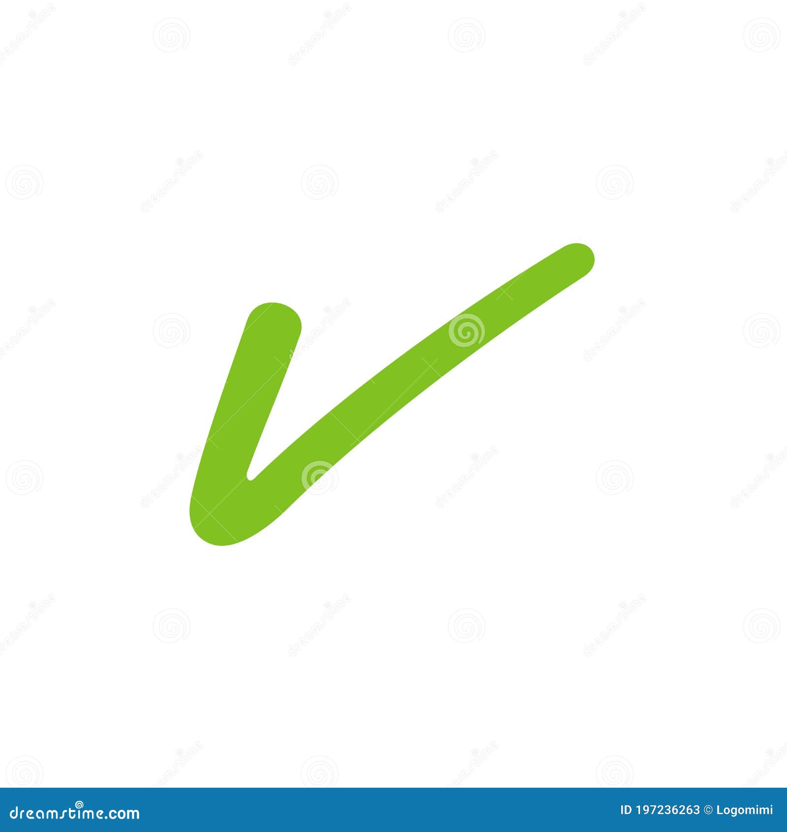 Green Tick Sign Vector Illustration, Check Mark Isolated On White ...