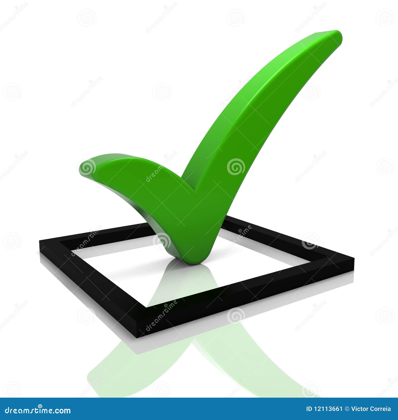 Green Tick Symbol stock illustration. Illustration of shape - 12113661