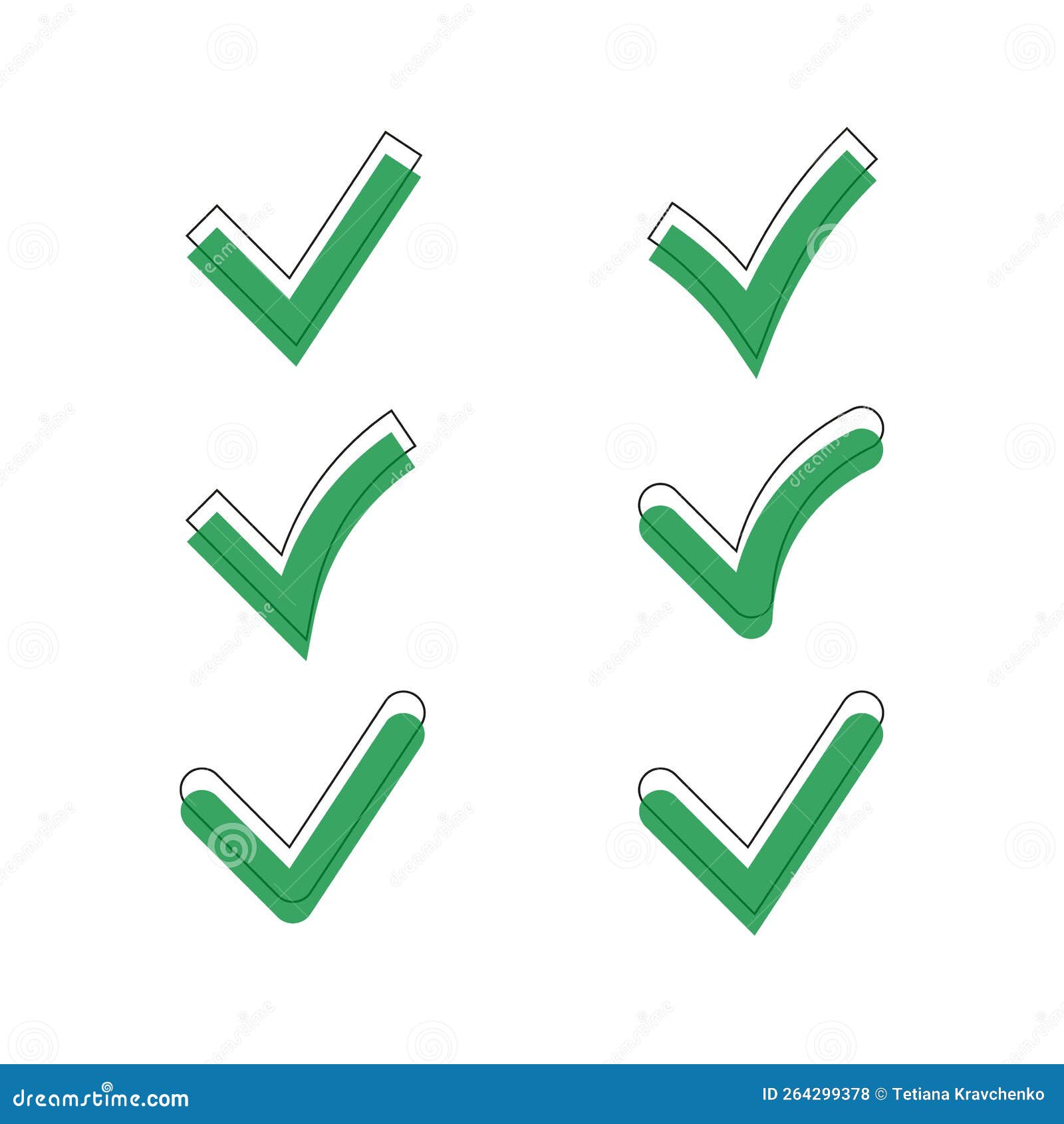 Red & Green Ticks #2 Isomorphic Correct/Wrong Tcks Royalty-Free Stock ...