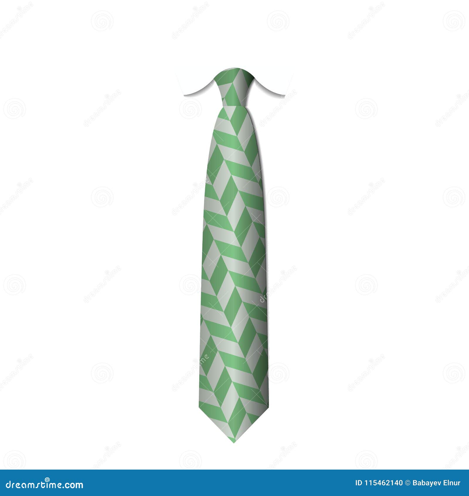 Green Ties Isolated on White Background Vector Stock Vector ...