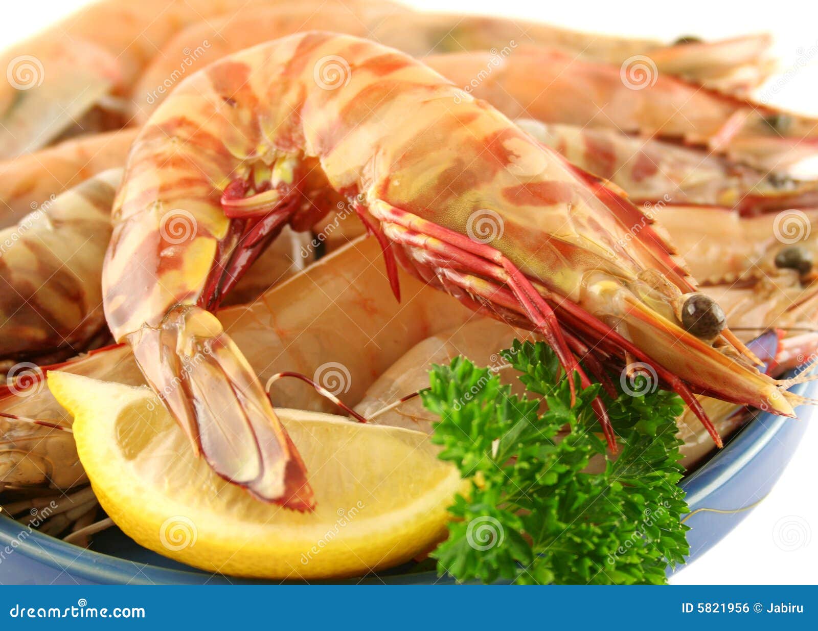 Green Tiger Prawn stock photo. Image of prawns, eyes, stripes - 5821956