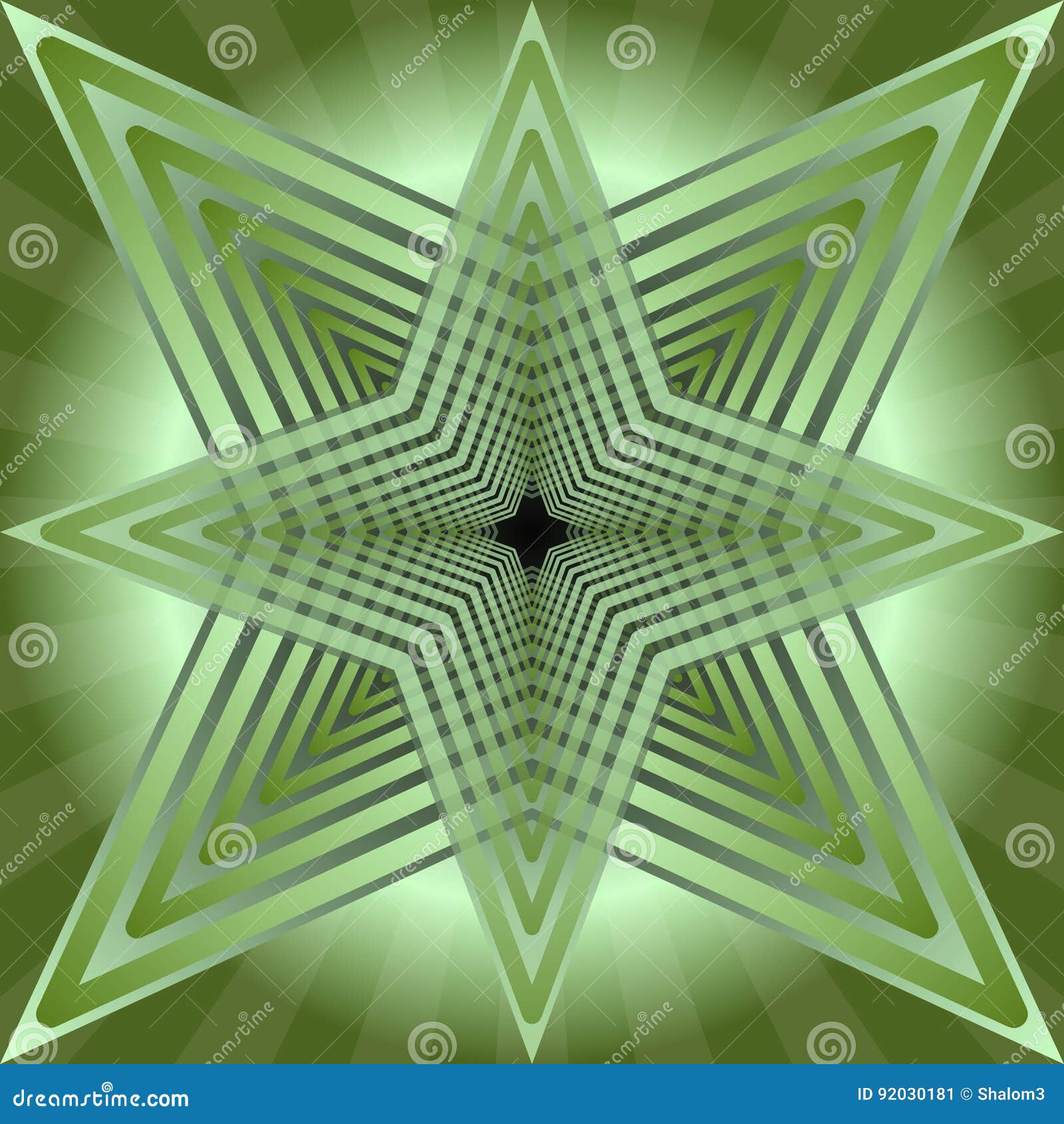 Green Tile with Abstract Semitransparent Star Shape on Green Gradient ...