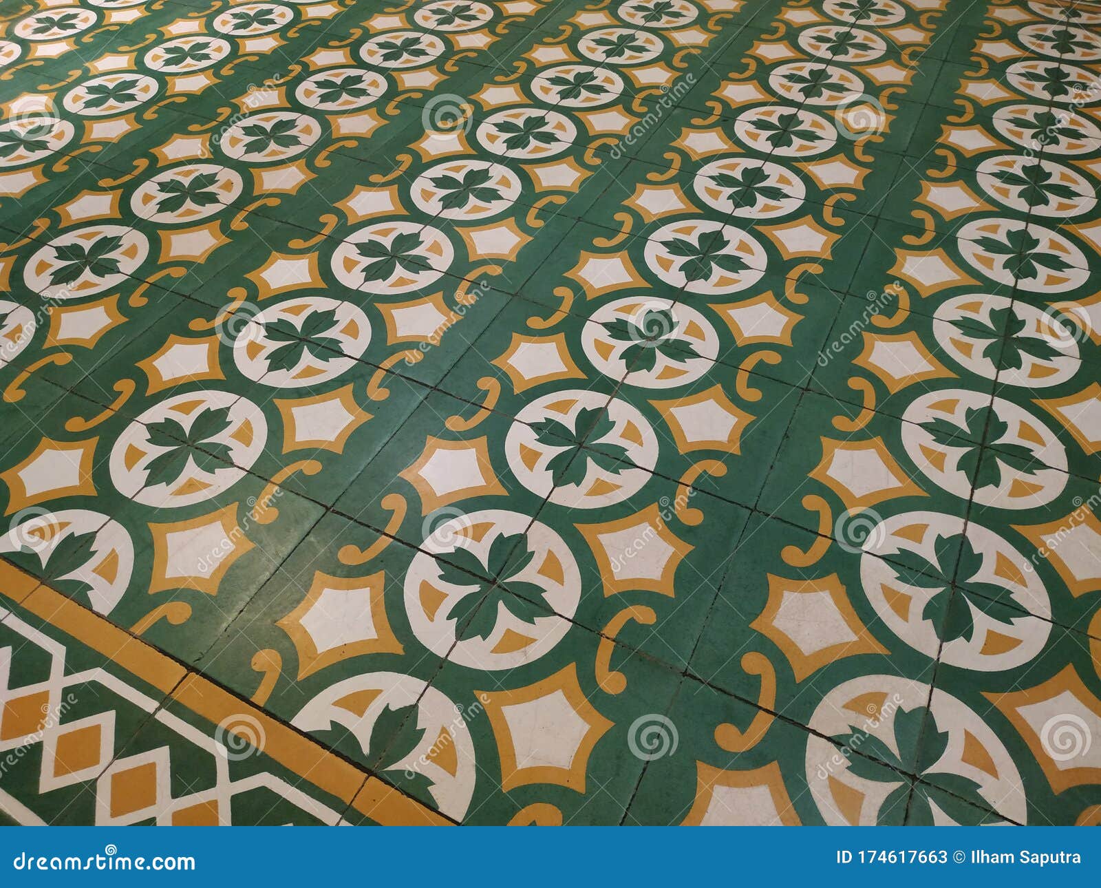 Green Tile Pattern, Floor Background Stock Image - Image of decoration ...
