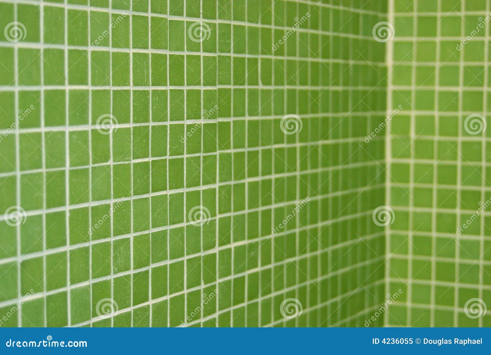Green tile in perspective stock image. Image of grout - 4236055