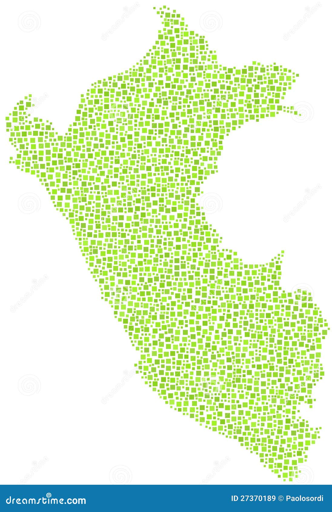Green tiled map of Peru stock vector. Illustration of graphical - 27370189
