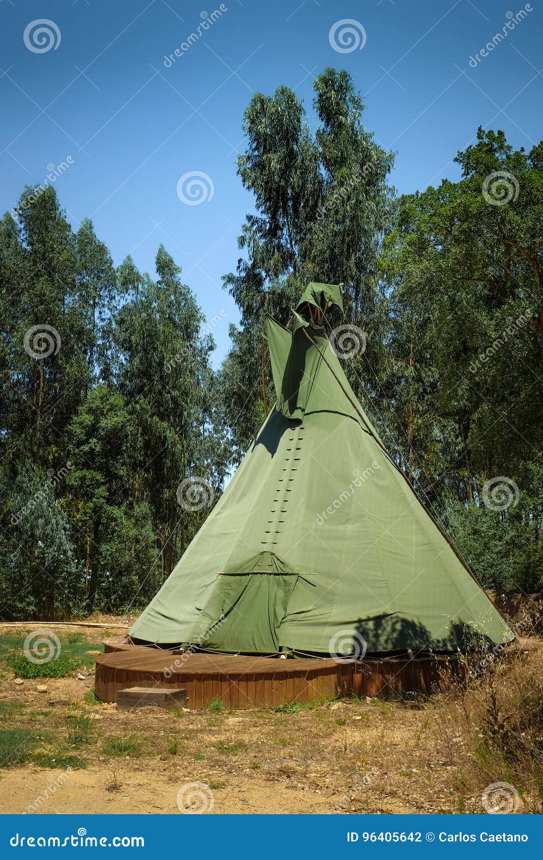 Green Tipi stock photo. Image of indian, vertical, traditional - 96405642