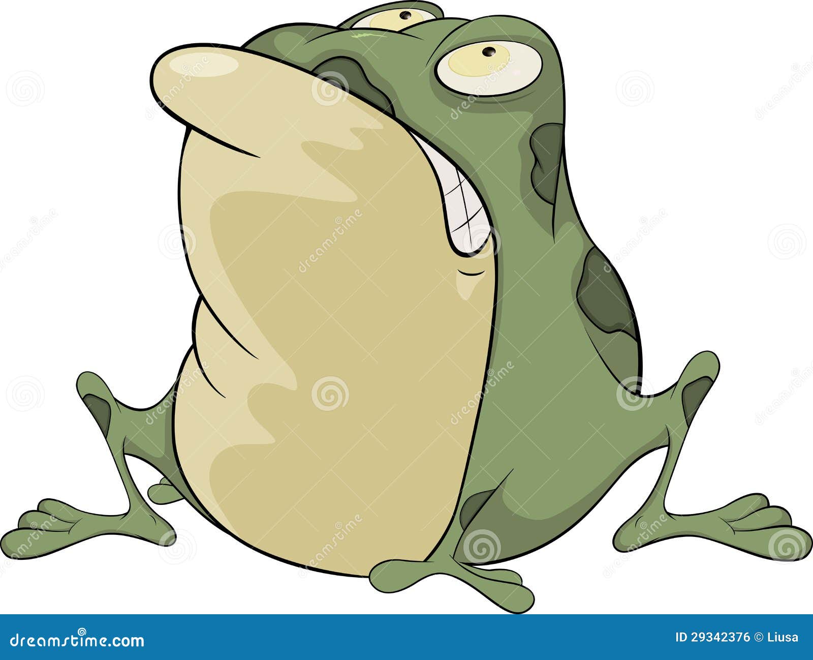 The green toad . Cartoon stock vector. Illustration of wild - 29342376