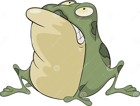 The green toad . Cartoon stock vector. Illustration of wild - 29342376