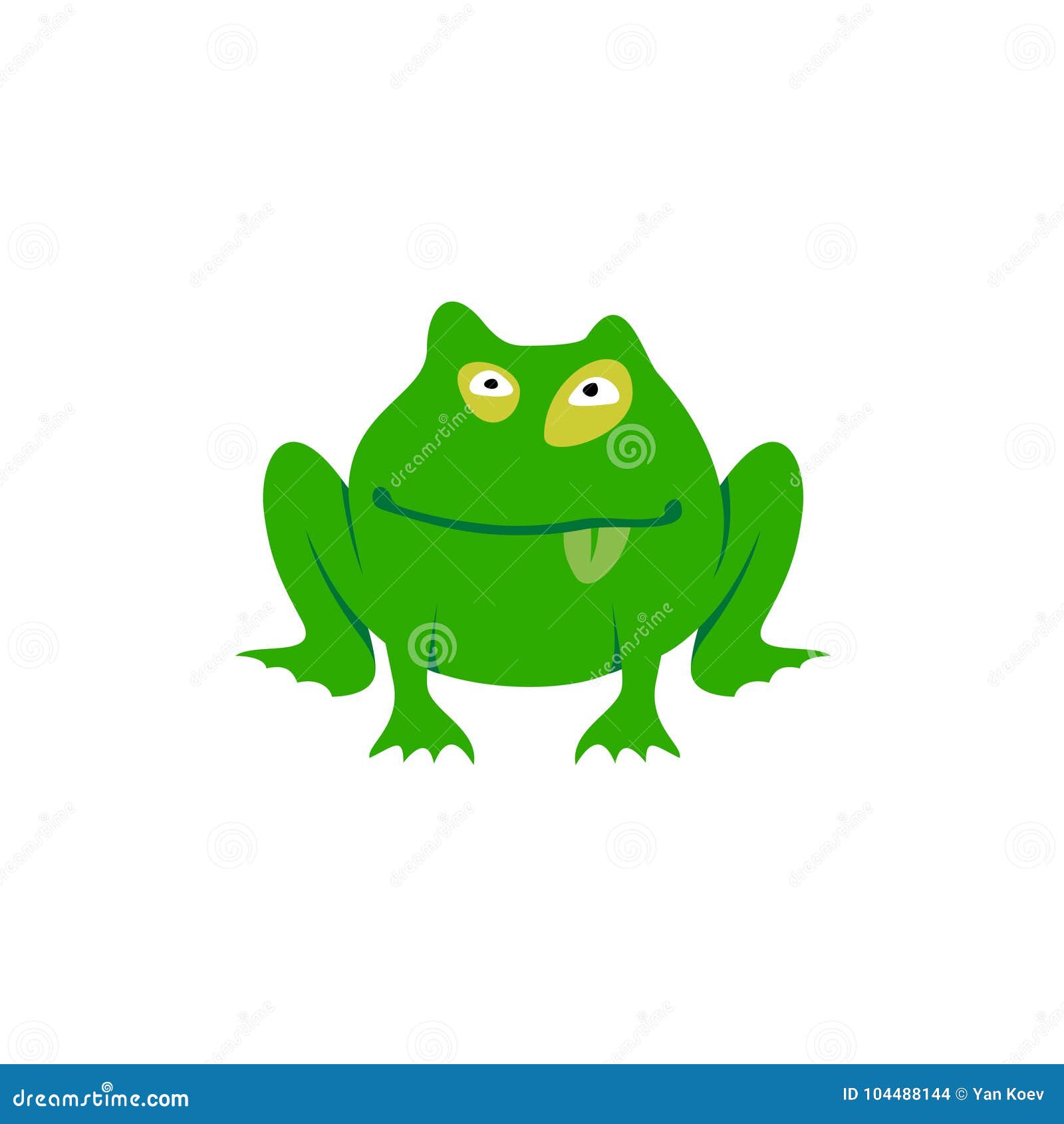 The Green Toad . Cartoon Vector Illustration | CartoonDealer.com #29342376