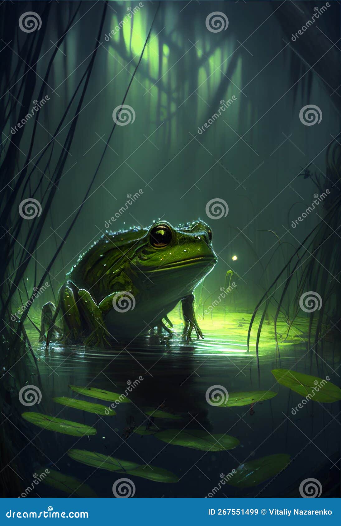 The Green Toad . Cartoon Vector Illustration | CartoonDealer.com #29342376