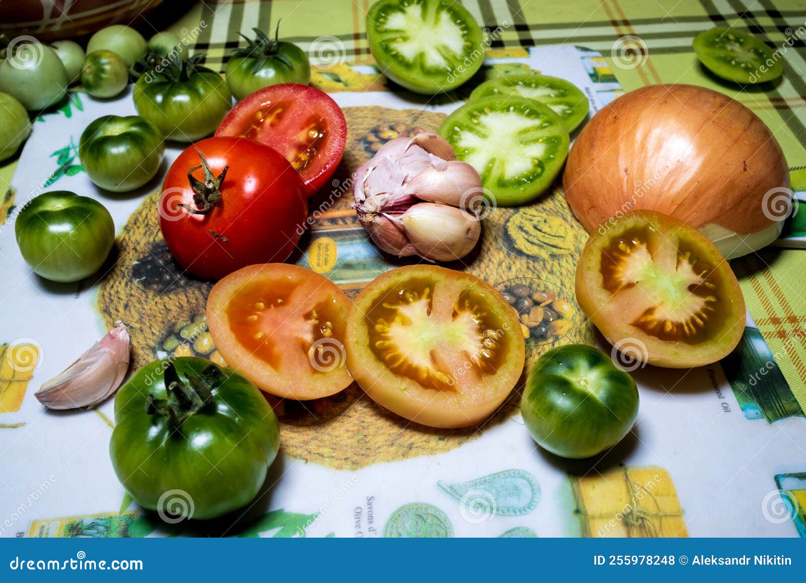 Green Tomatoes on the Table Stock Photo - Image of glass, pickled ...