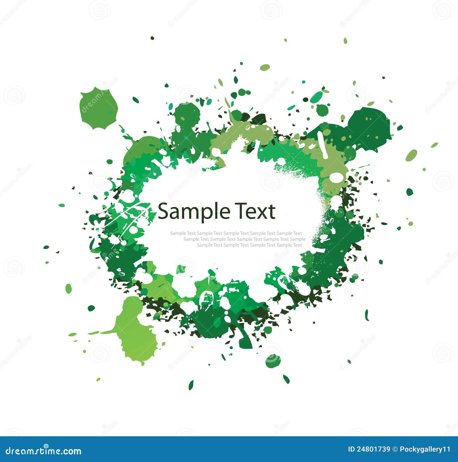 Green tone ink splash stock vector. Illustration of grunge - 24801739
