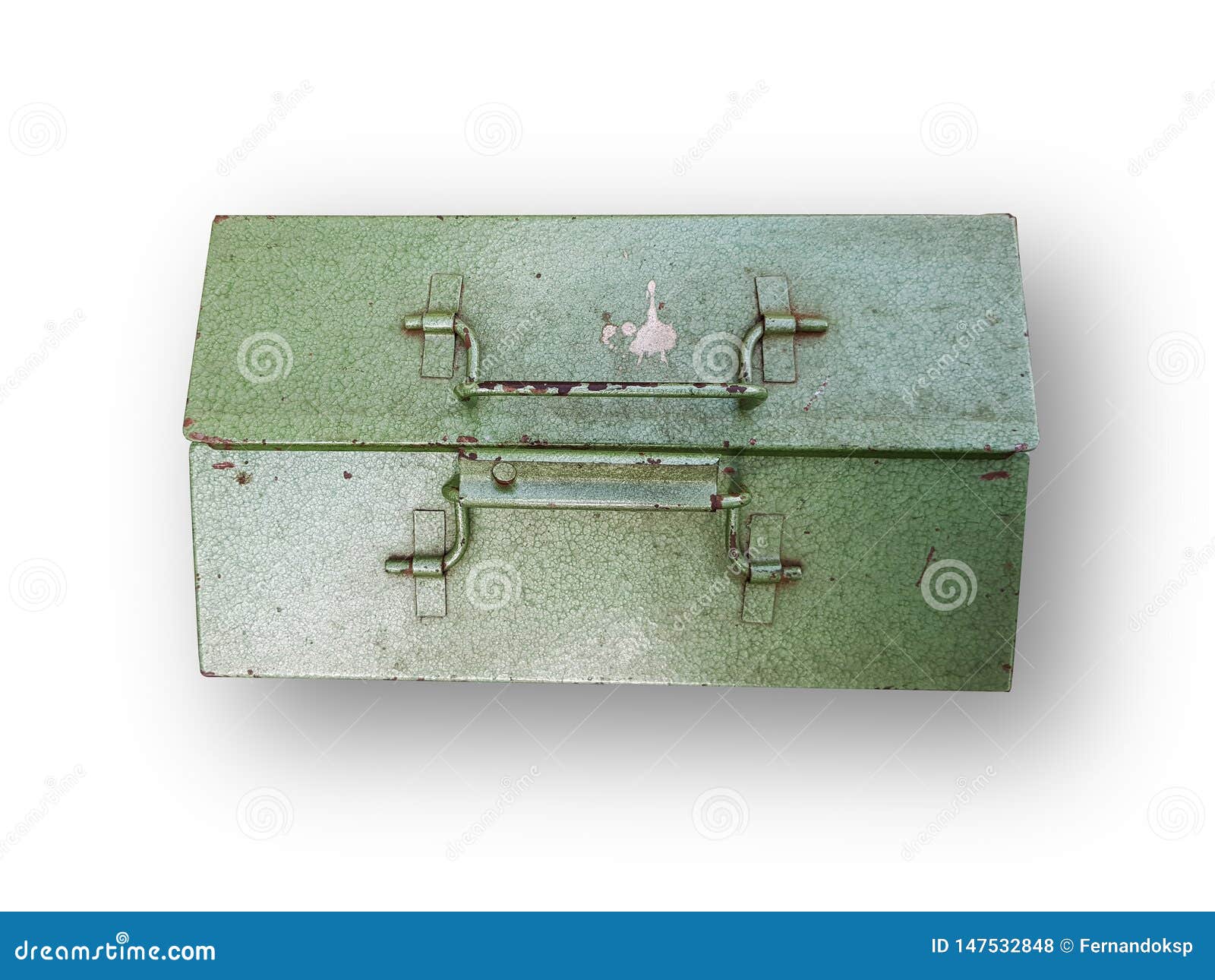 Green Tool Box Top View stock photo. Image of utilities - 147532848