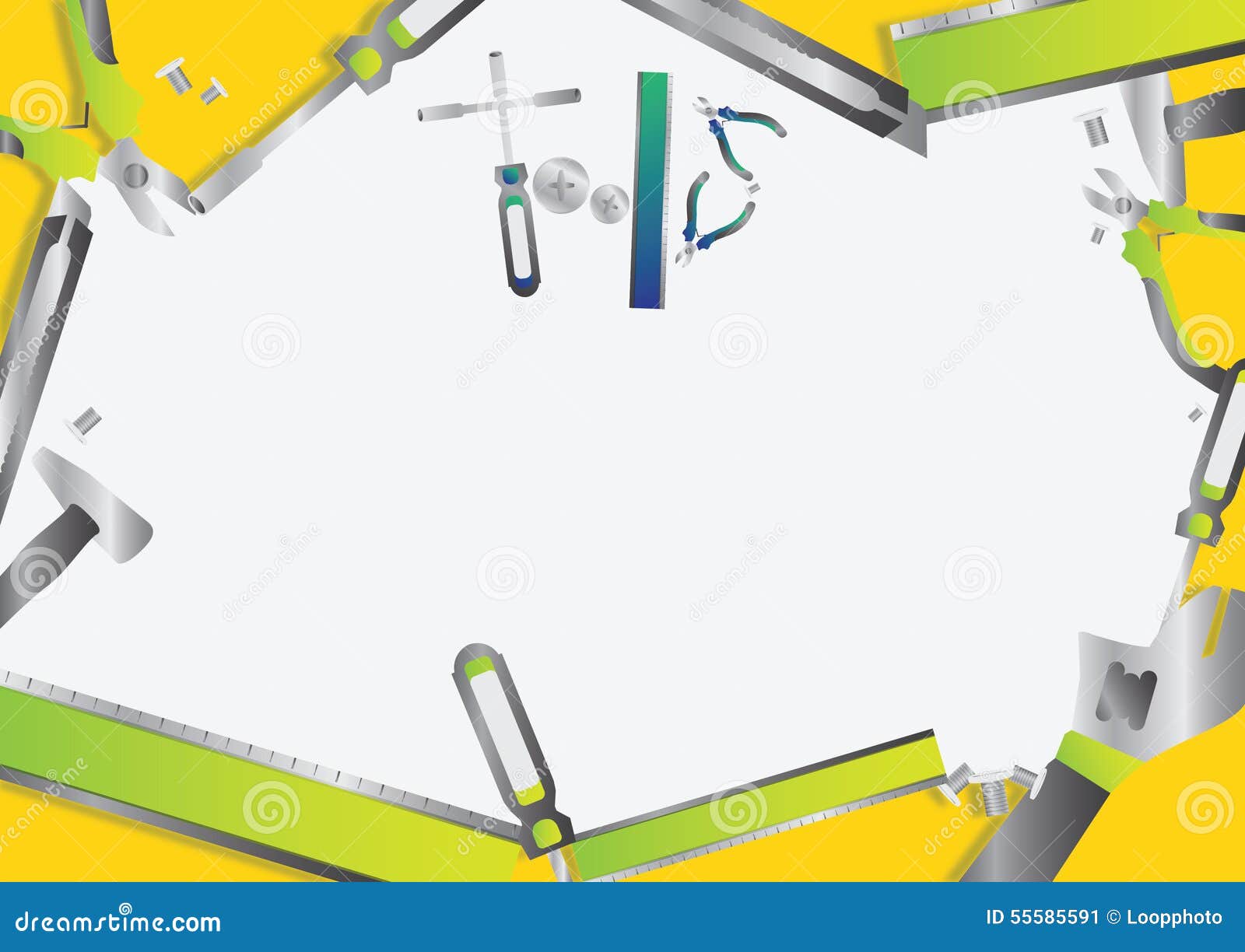 Green Tools set stock image. Image of hammer, tools, tool - 55585591