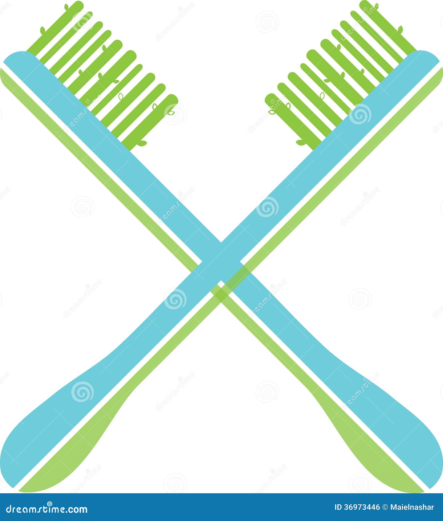 Green Toothbrush stock illustration. Illustration of health - 36973446
