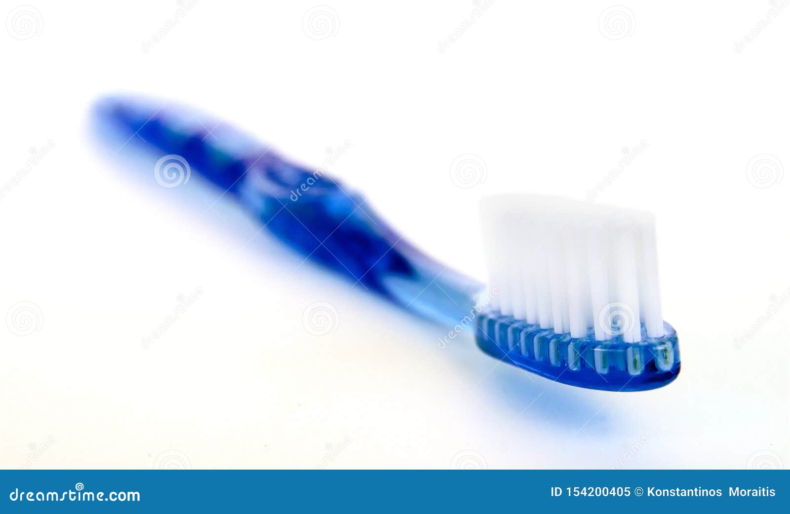 Blue plastic toothbrush stock image. Image of medical - 154200405