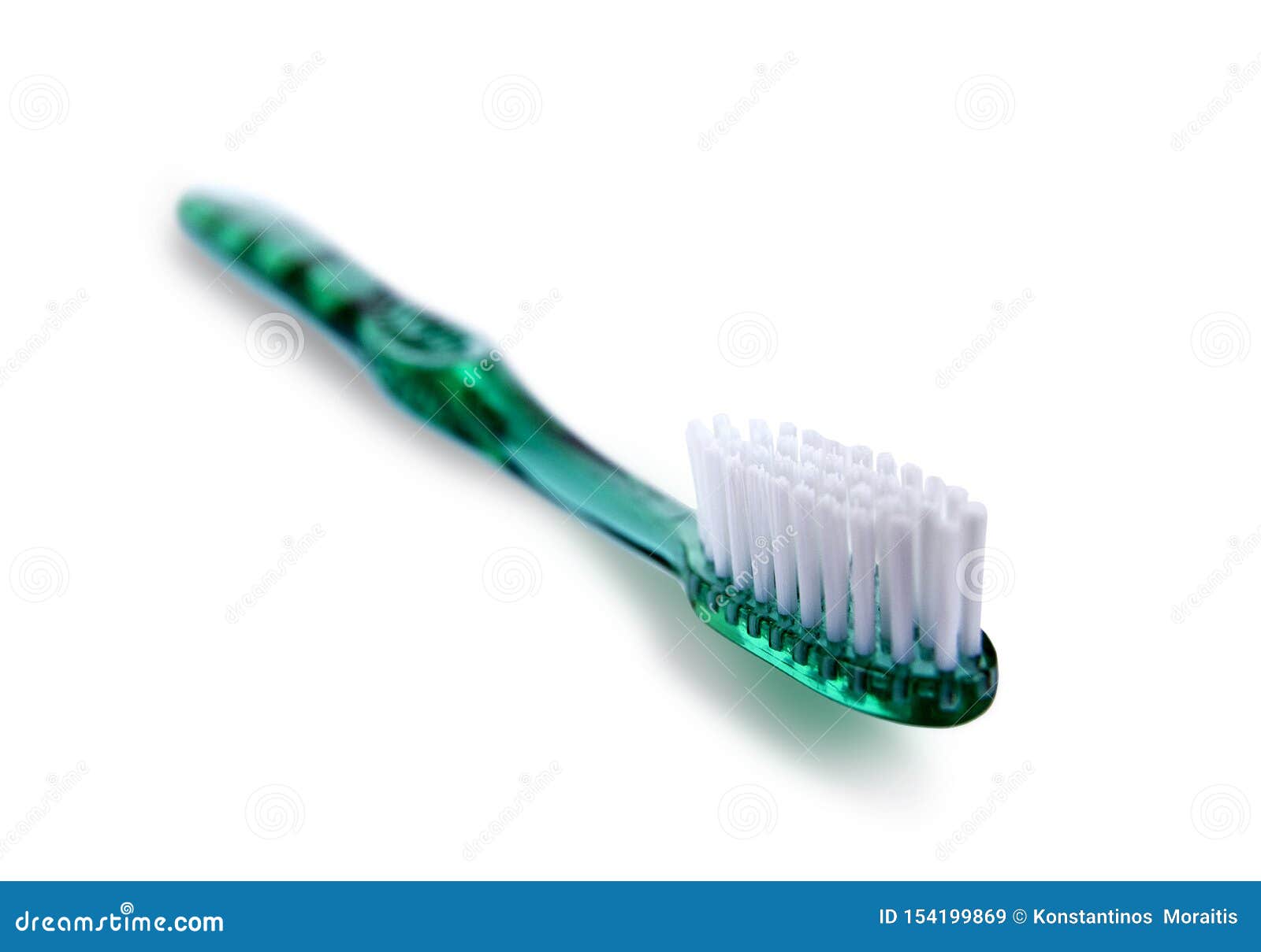 Green Toothbrush With A Single Beam For Braces On A Yellow Background ...