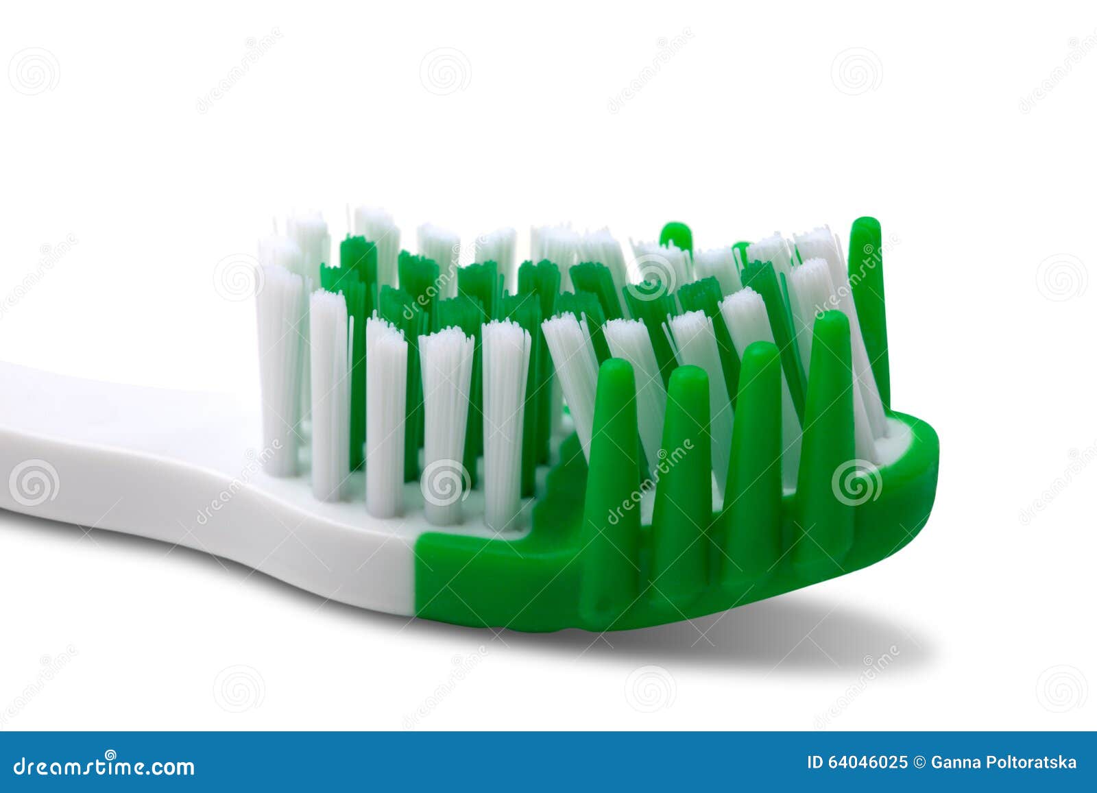 Green Toothbrush on White Background Stock Image - Image of brush ...