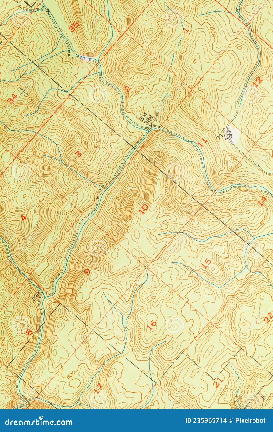 Topographic Terrain. Contour Line Map Stock Photo | CartoonDealer.com ...