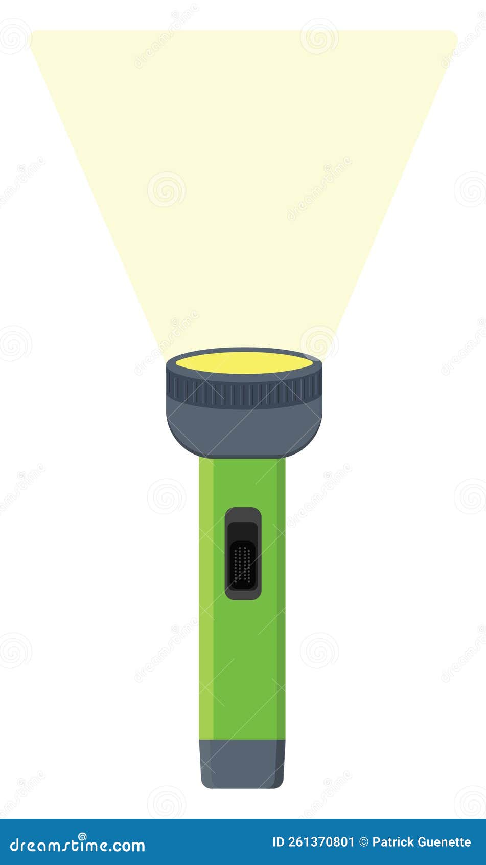 Green torch, icon stock vector. Illustration of flash - 261370801