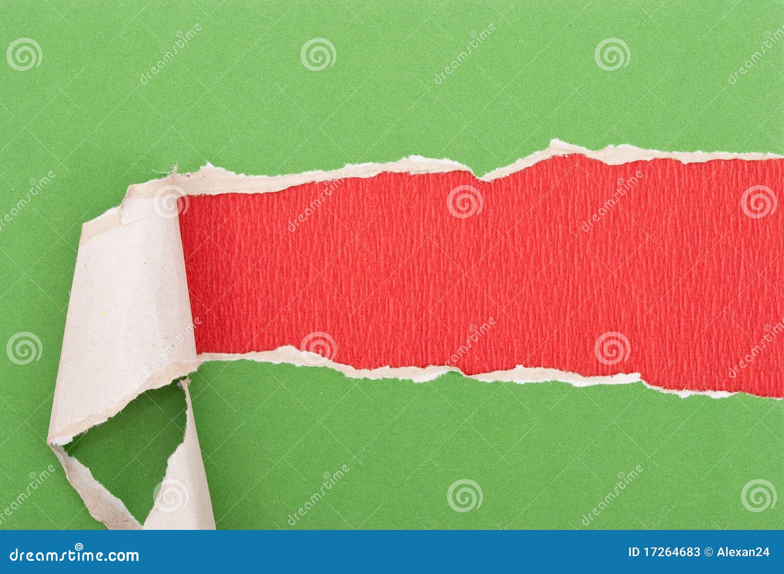 Green torn paper stock image. Image of white, banner - 17264683