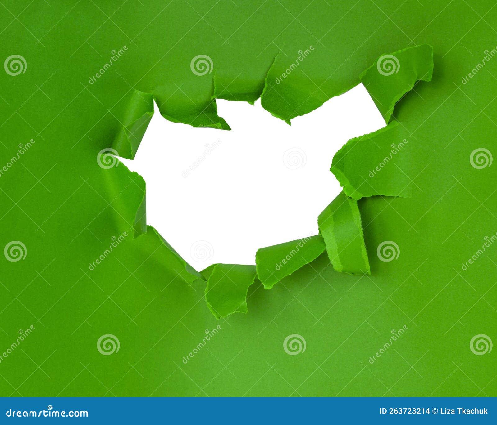 Green Torn Sheet of Paper with Whole Space for Text Isolated Stock ...