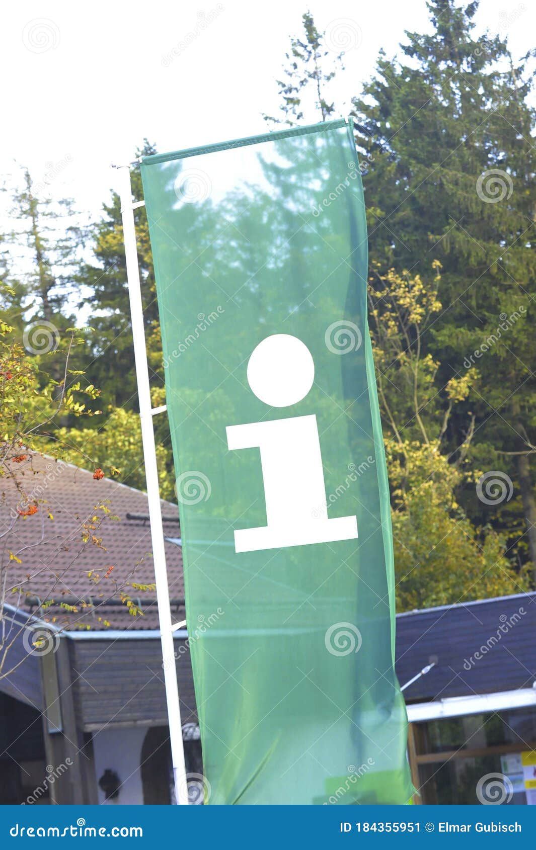 A Green Tourist Information Flag Stock Image - Image of reservations ...
