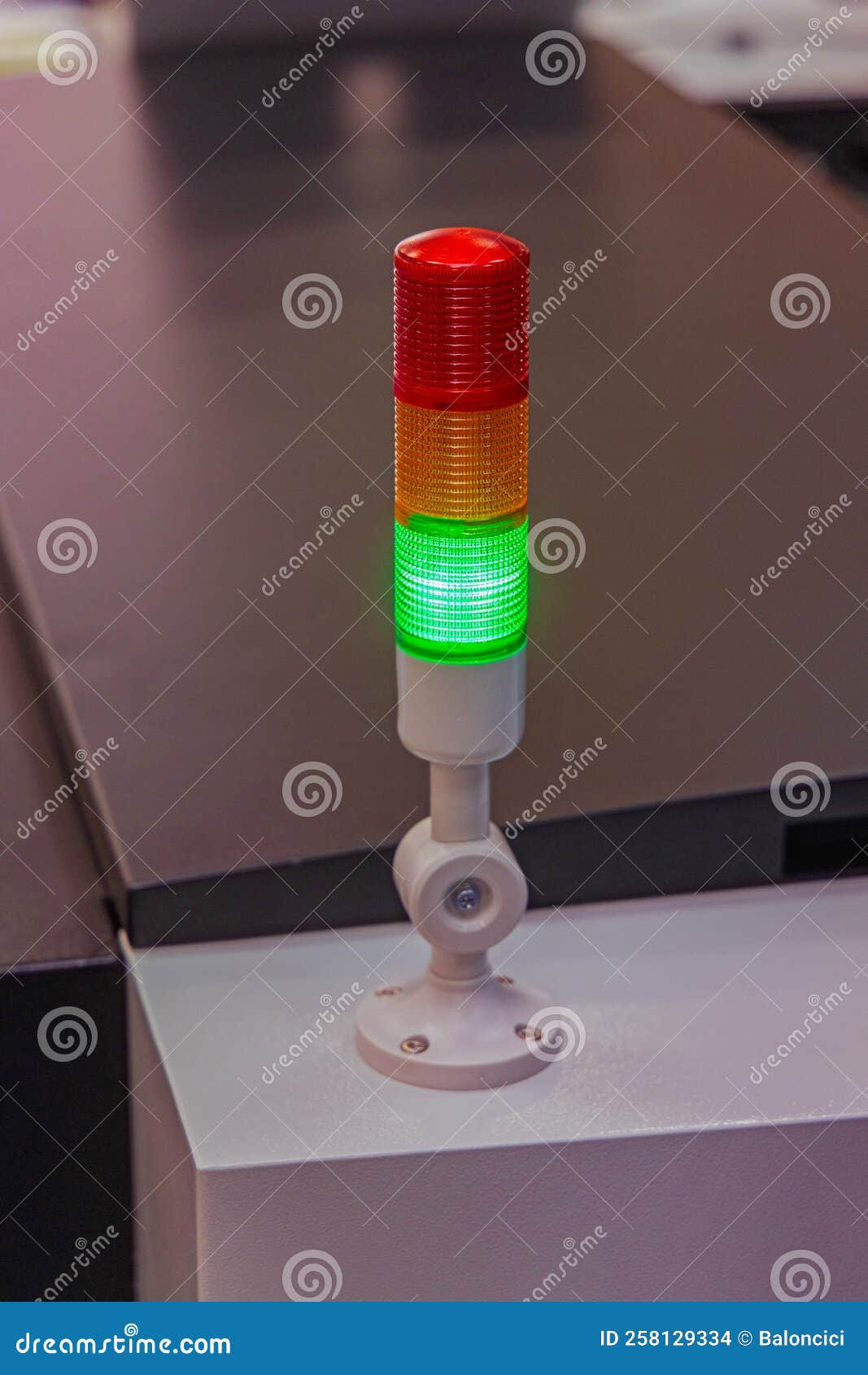 Green Tower Light stock photo. Image of power, light - 258129334