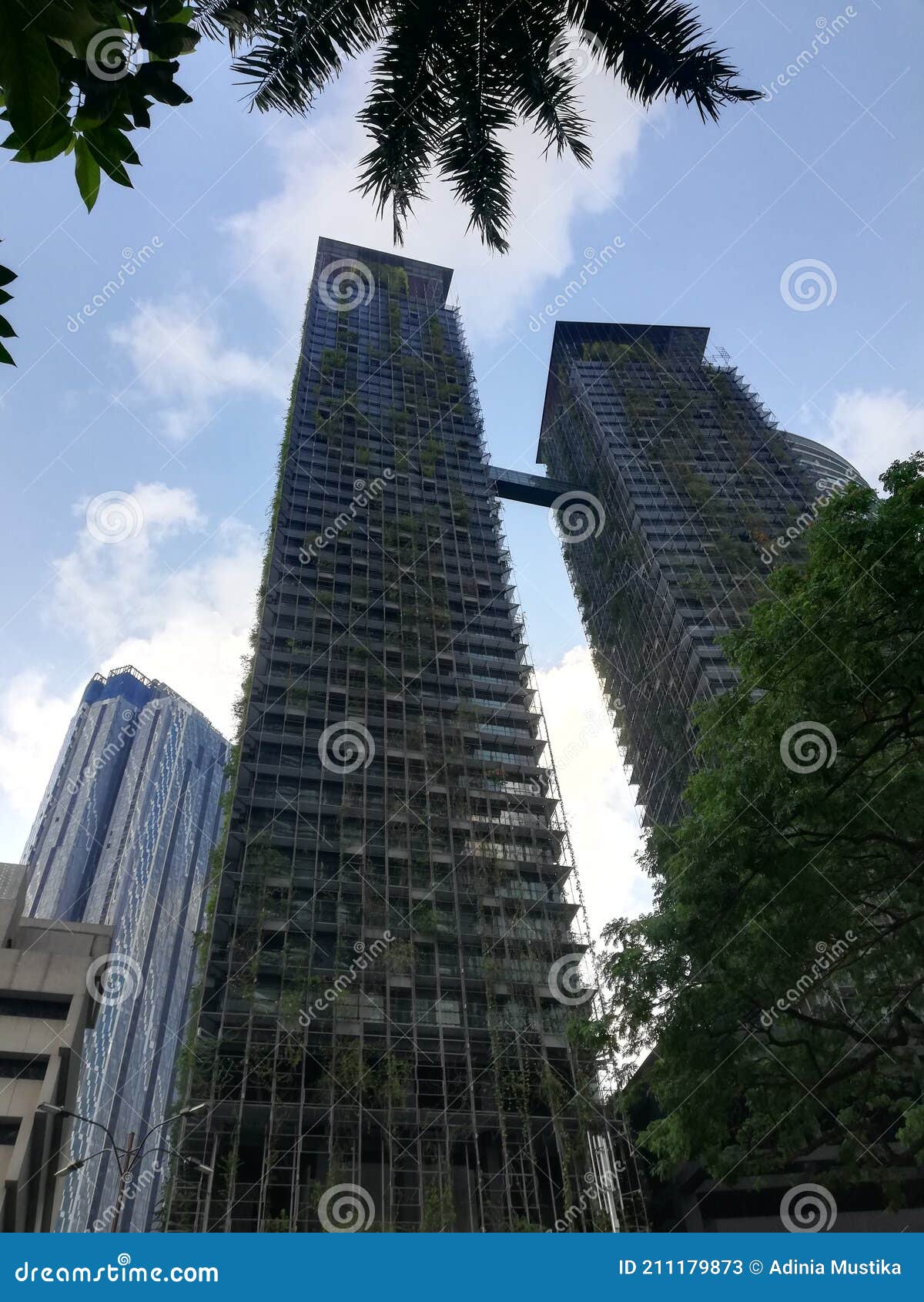 Green Tower Skyscraper stock image. Image of green, building - 211179873