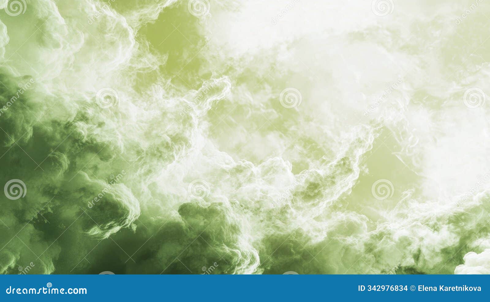 Green Toxic Smoke or Clouds are Filling a Frame, Creating an Abstract ...