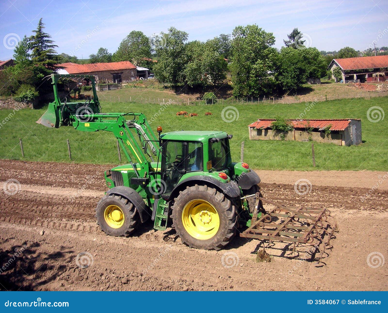 Green tractor editorial photography. Image of tractor - 3584067