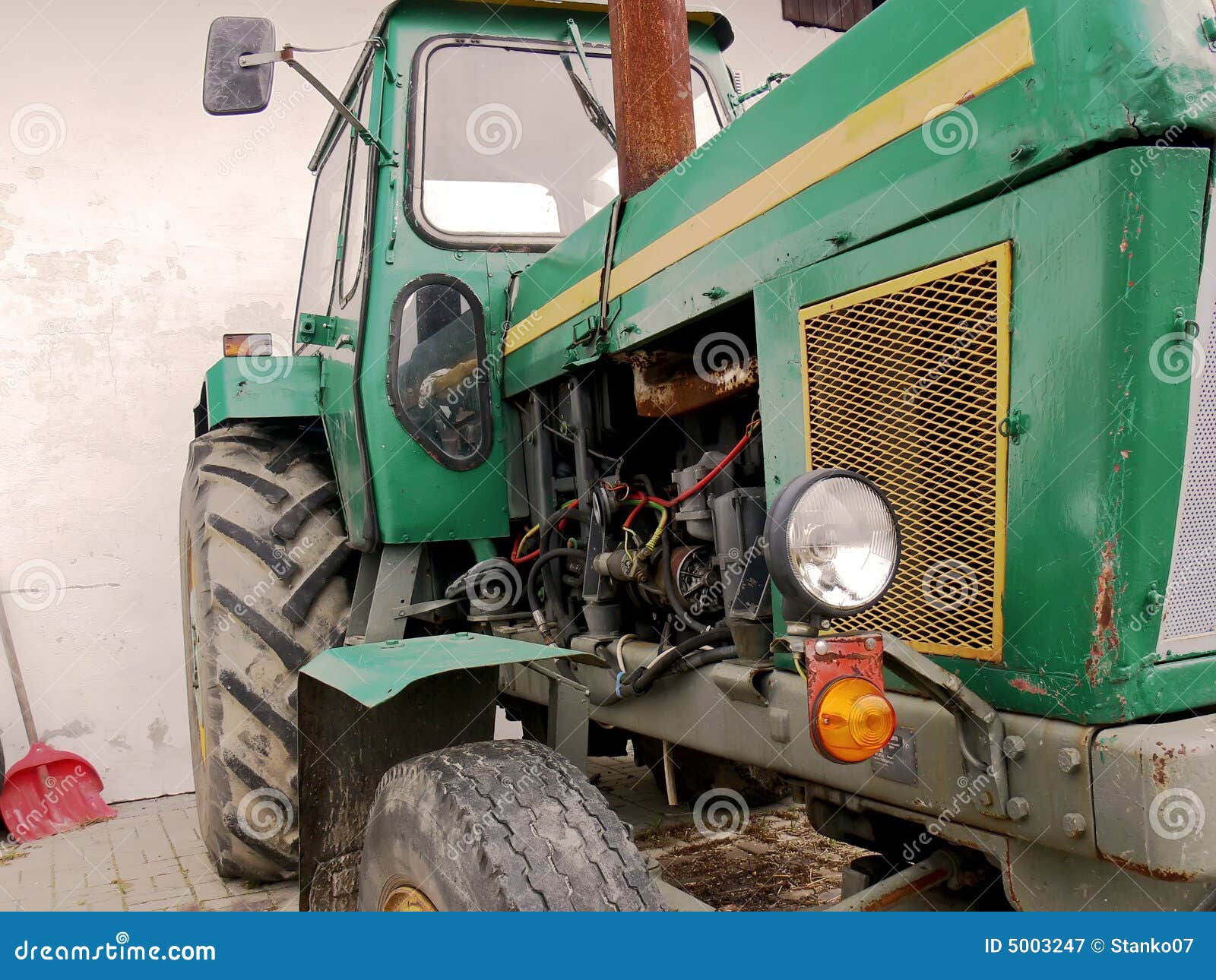 Green tractor editorial photography. Image of equipment - 5003247