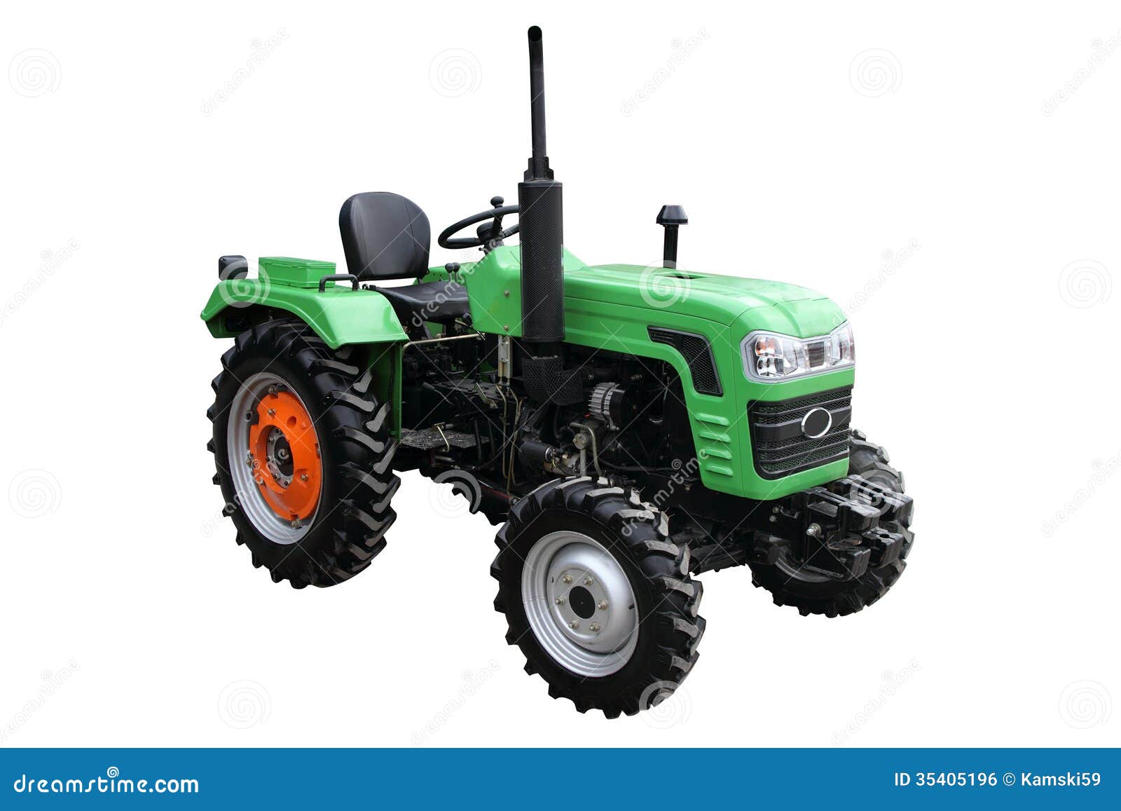 Green tractor stock photo. Image of transport, mechanical - 35405196