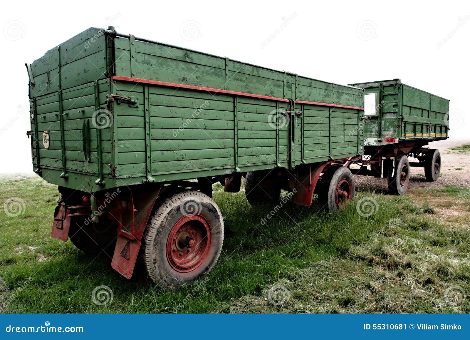 Green Tractor Trailers Royalty-Free Stock Photography | CartoonDealer ...