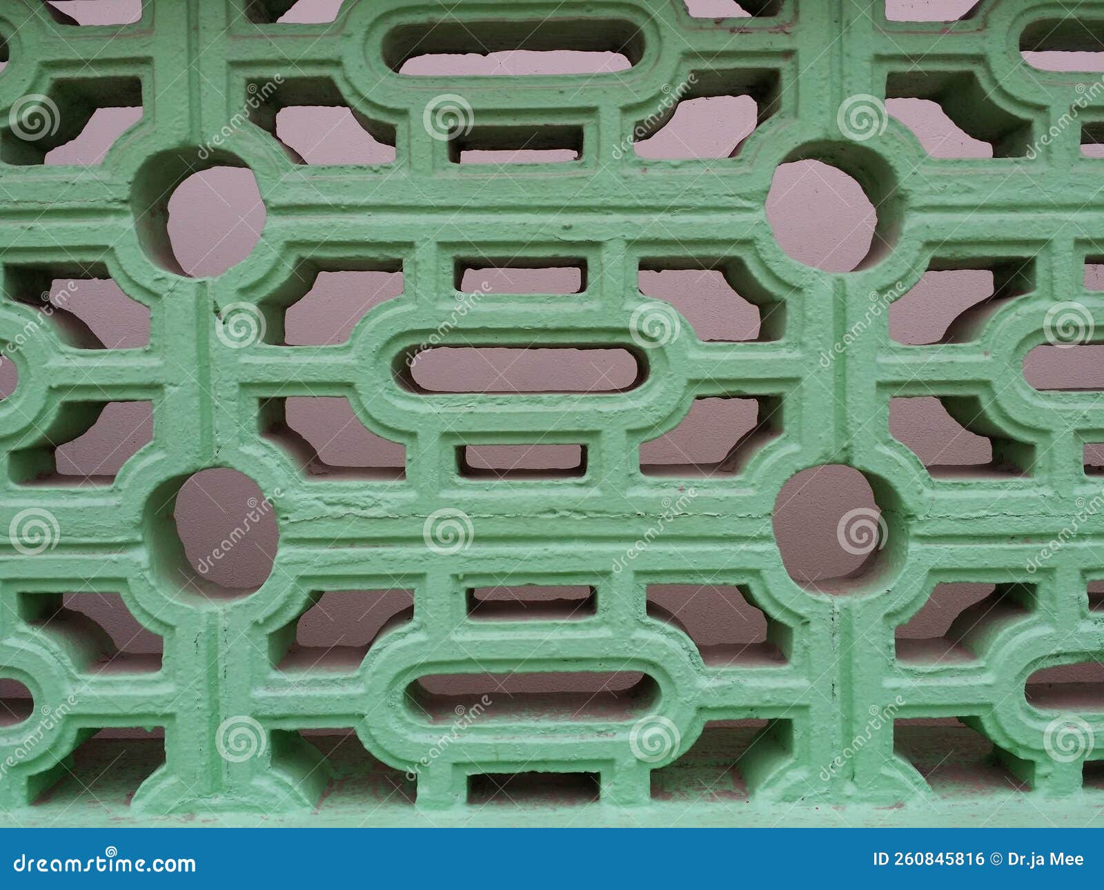 Green Traditional Style Brick Wall Fence Stock Photo - Image of texture ...