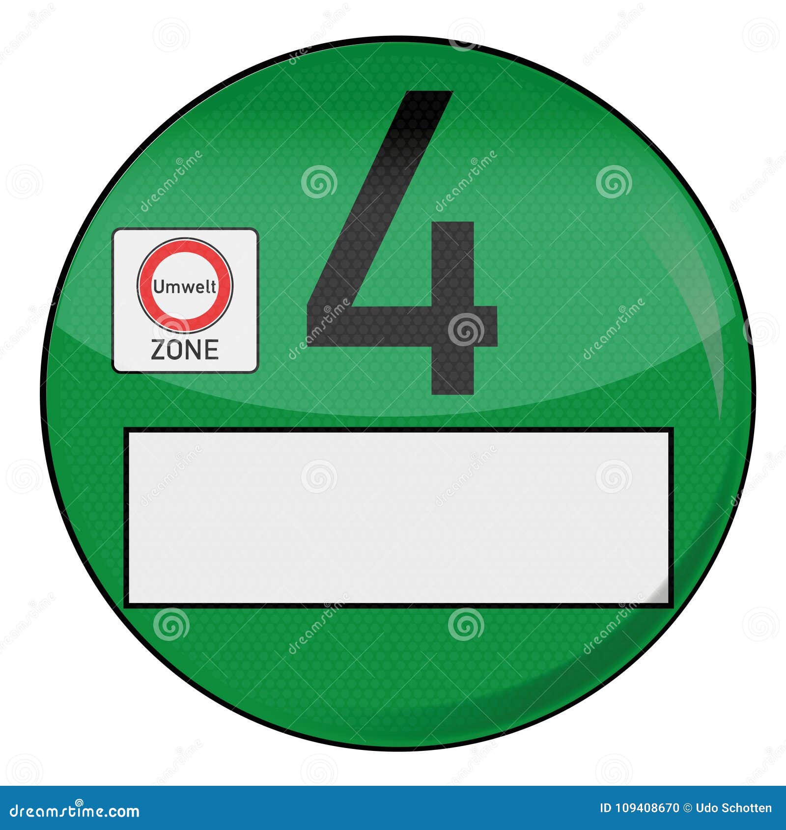 Green EPA Sticker Number Four Stock Vector - Illustration of diesel ...