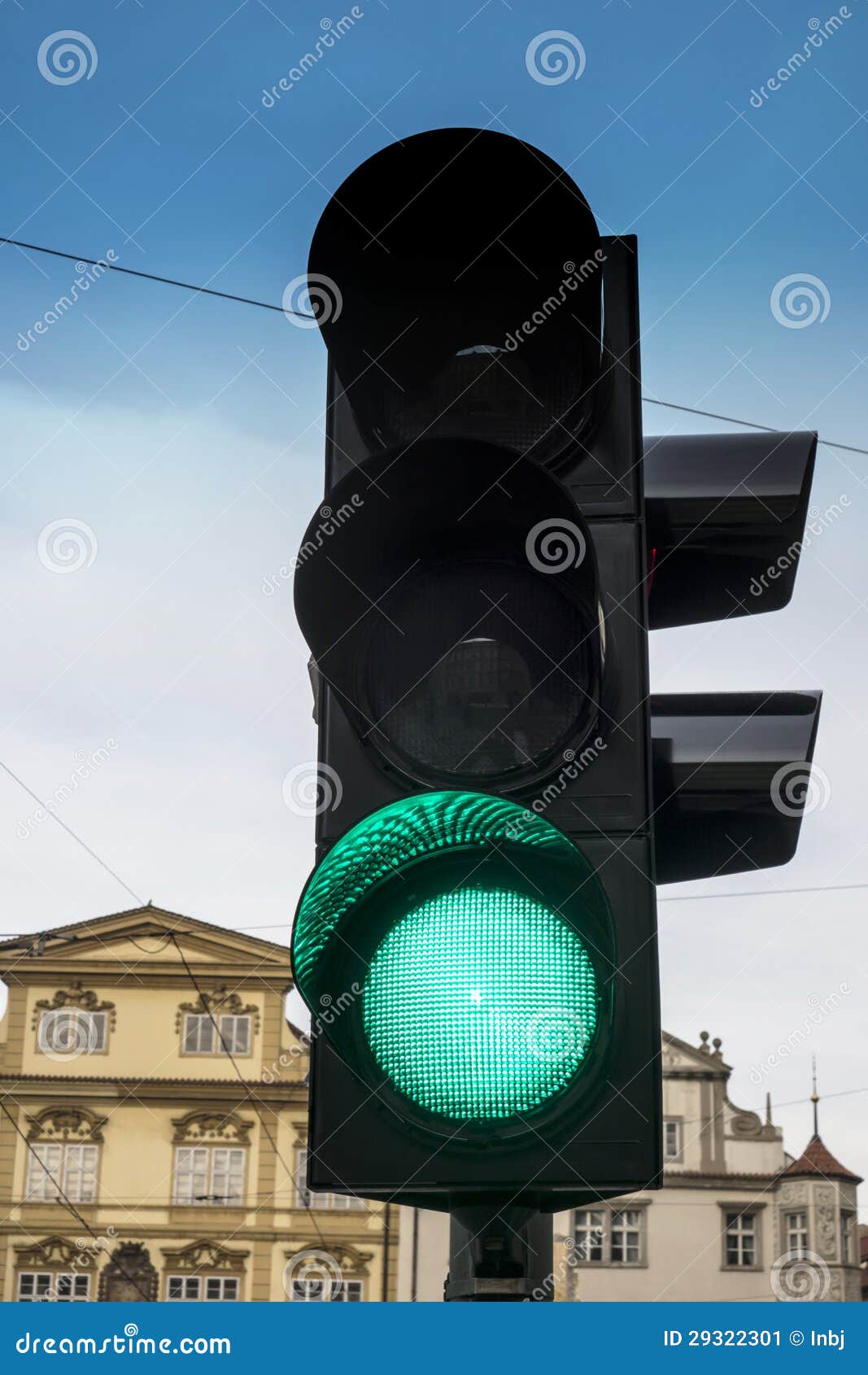 Green traffic light stock image. Image of cloud, clear - 29322301