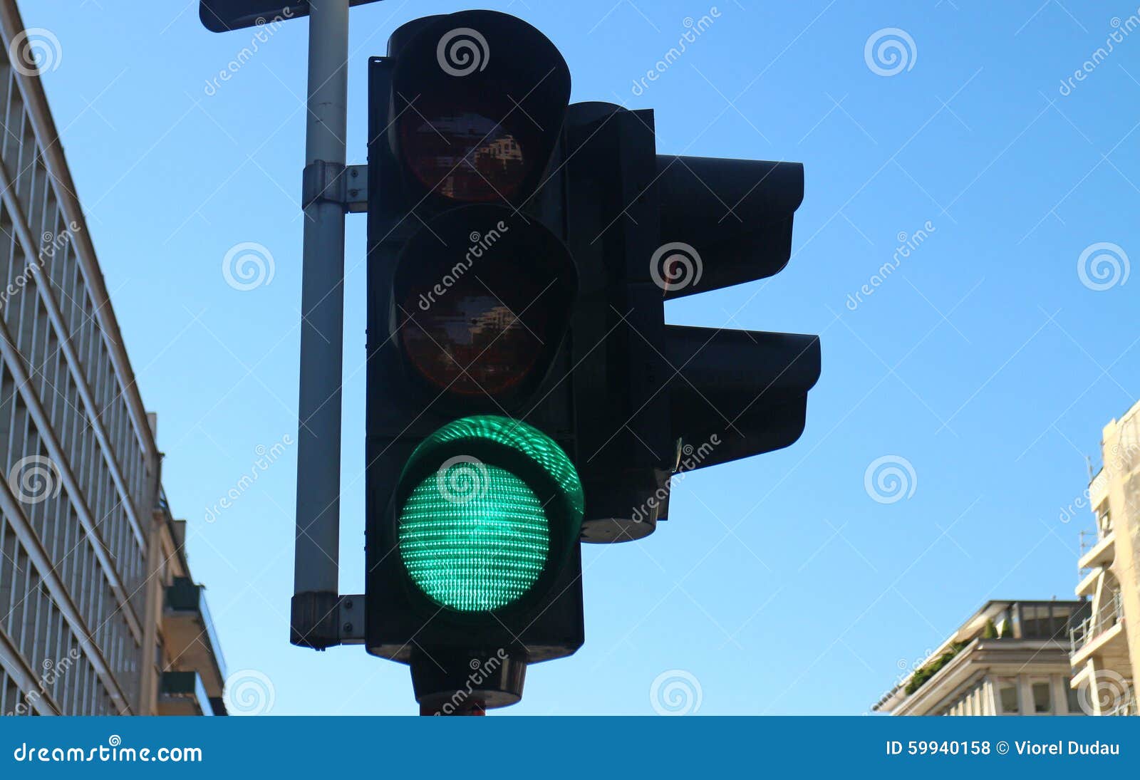 Green traffic light stock photo. Image of urban, transportation - 59940158