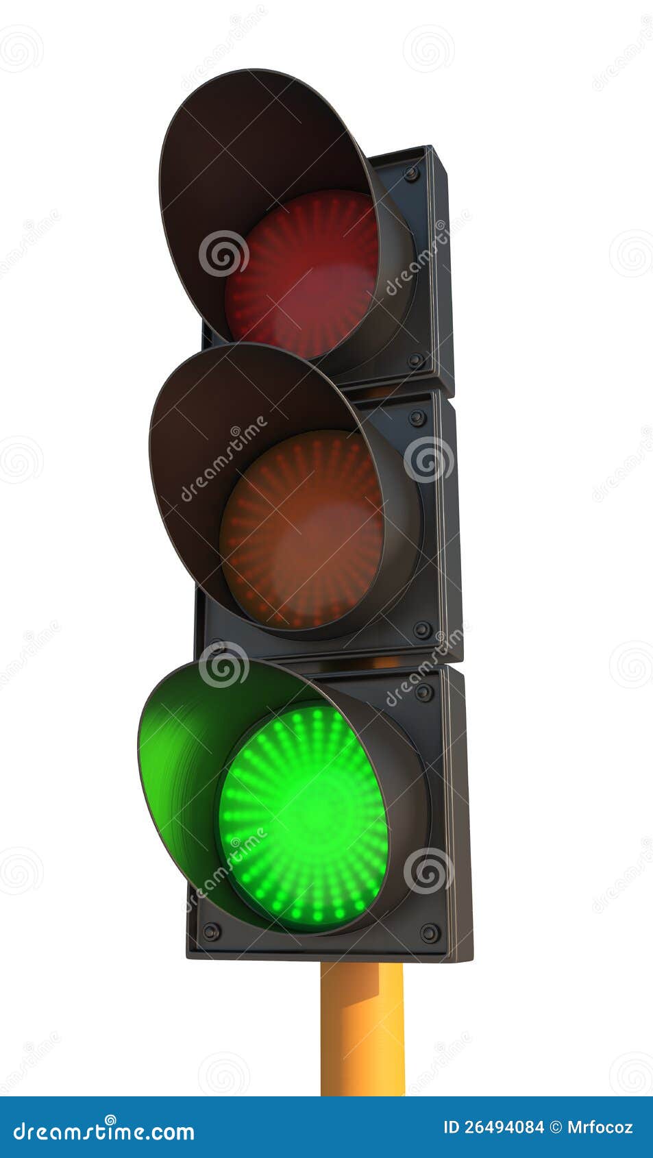 Green Traffic Light on Isolated Background Stock Illustration ...
