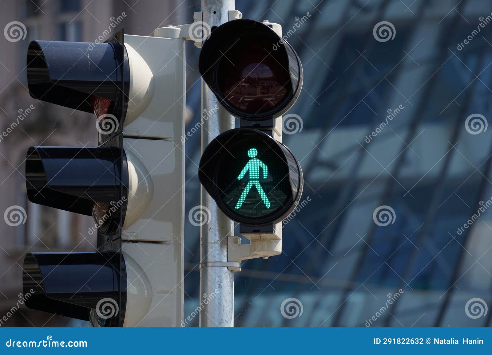 Green Traffic Light. Mandatory and Prohibitory Signs Stock Photo ...
