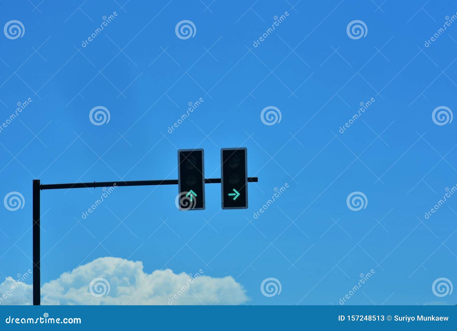 Green Traffic Lights at the Intersection Stock Image - Image of ...