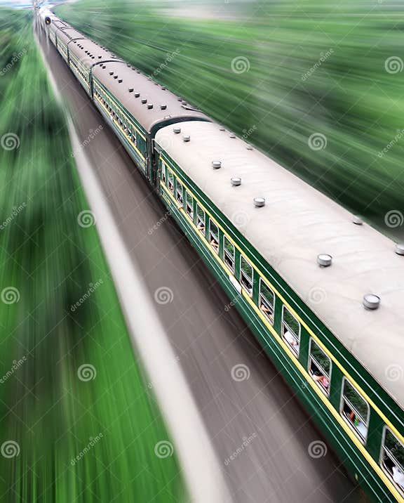 Green train stock image. Image of fast, building, city - 15217467