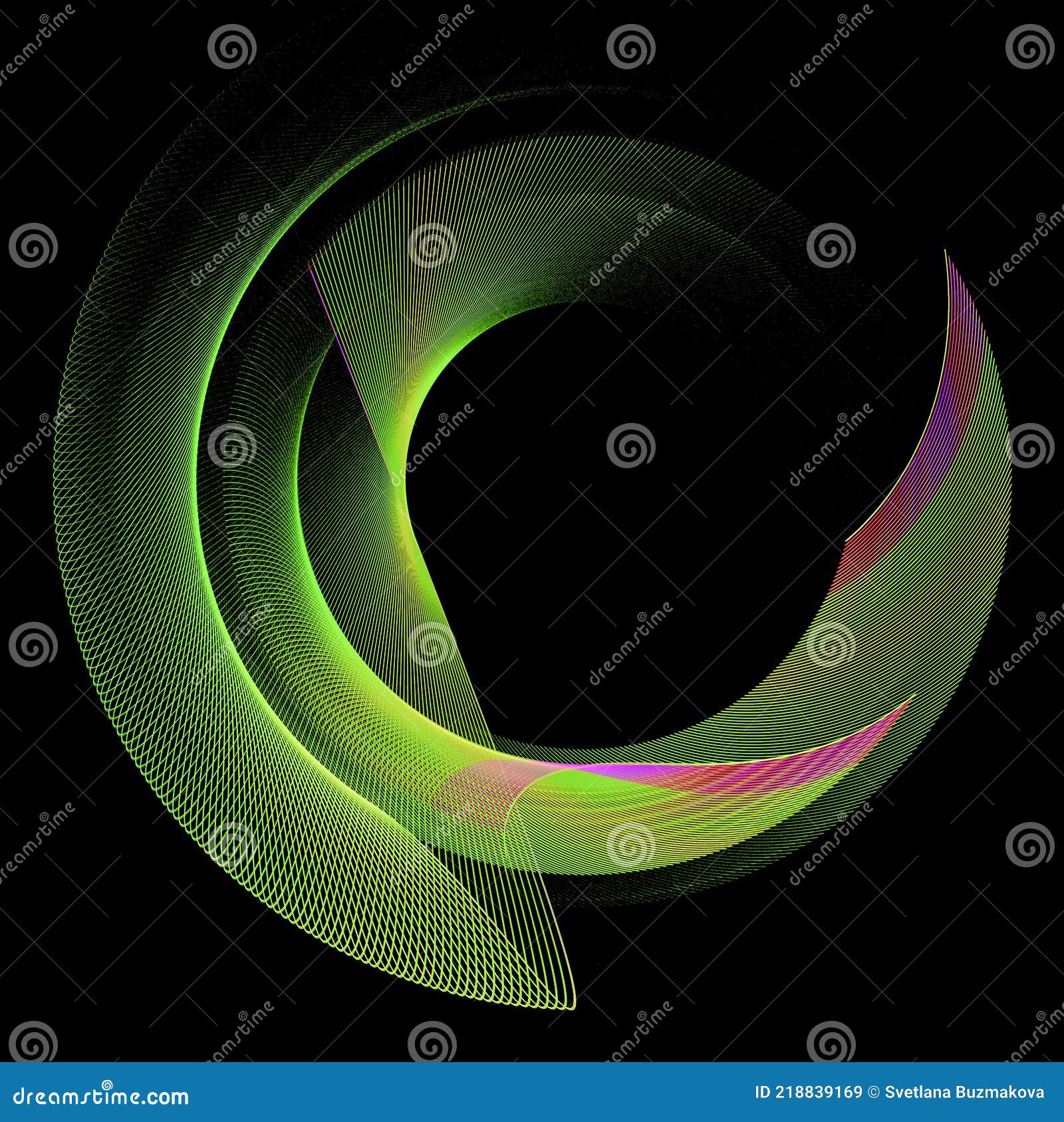 The Green Transparent Rounded Elements are Layered and Rotated Against ...