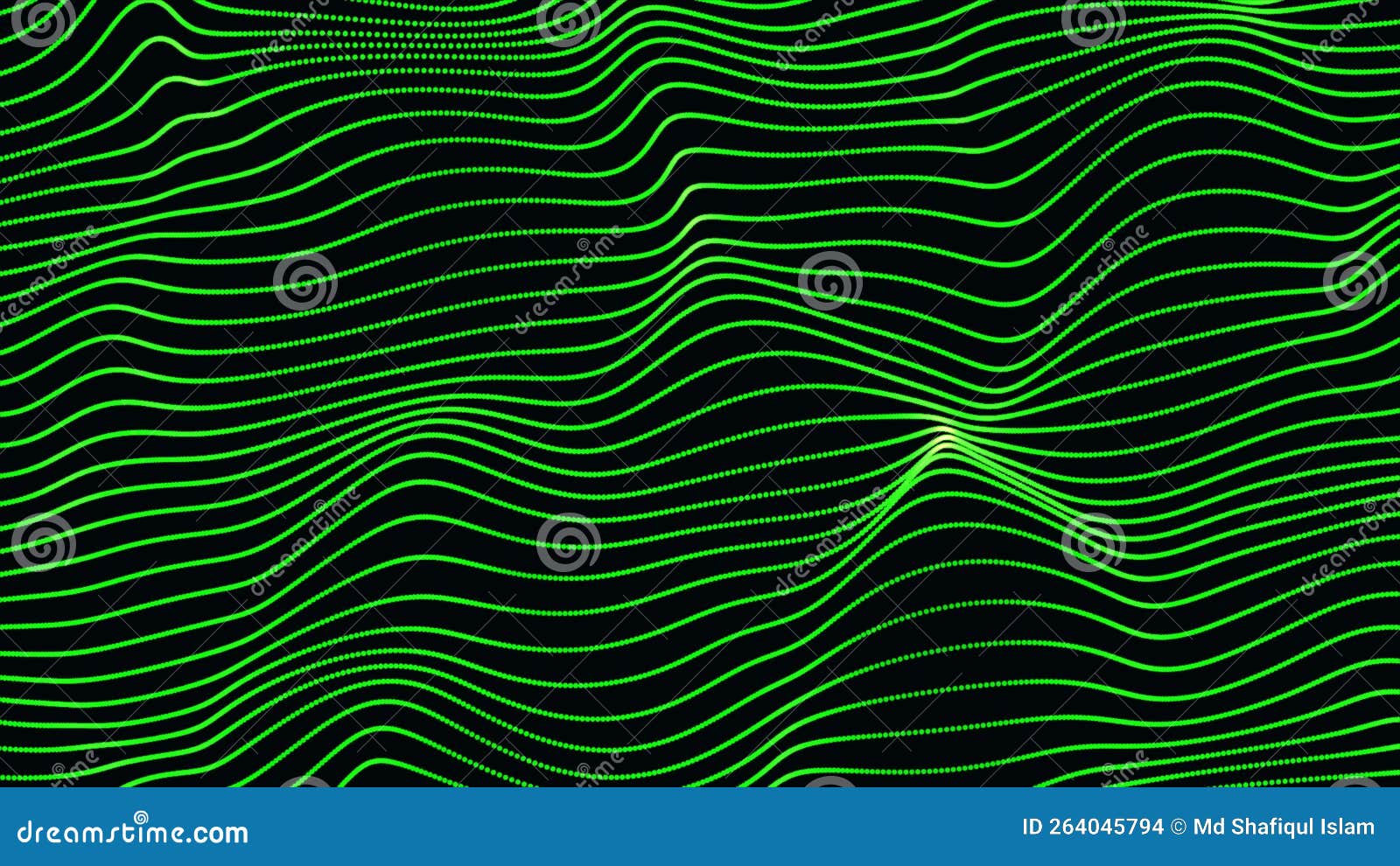 Green Trapcode Form Wave Background. Creative Digital Wave Texture ...