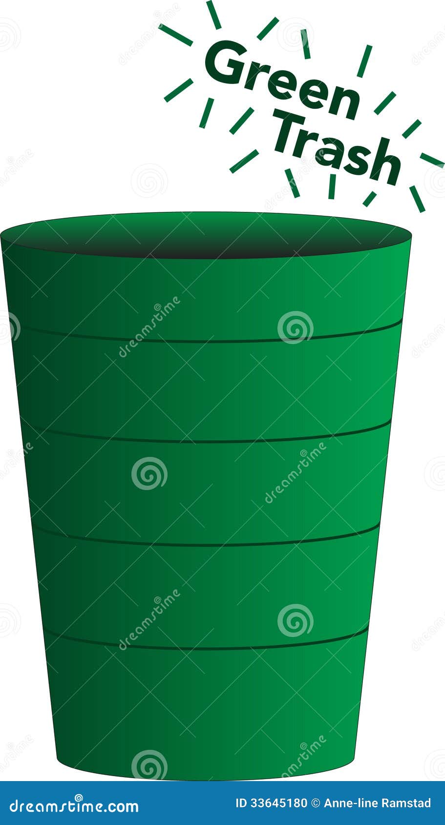 Green trash stock vector. Illustration of garbage, environment - 33645180